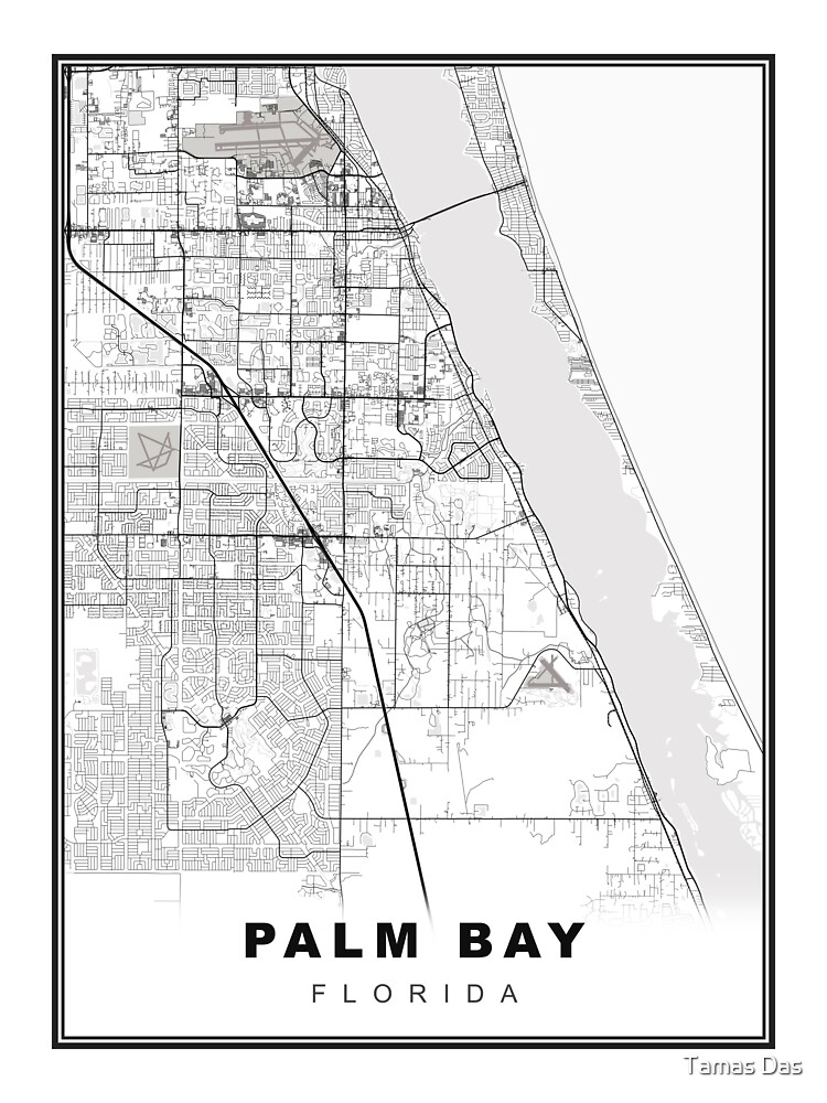 "Palm Bay Map" Sticker for Sale by sibudas | Redbubble
