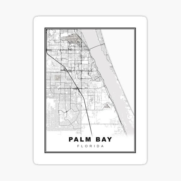 "Palm Bay Map" Sticker for Sale by sibudas | Redbubble