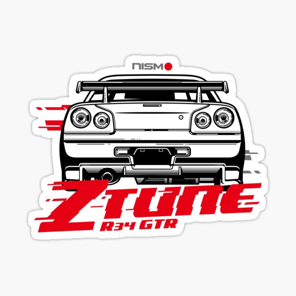 "NISSAN GTR3_ZTUNE GLITCH EFFECT" Sticker for Sale by TJHTTAUTOARTS ...