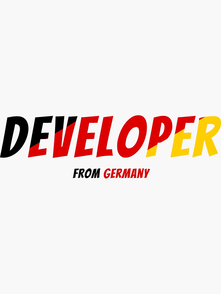 "Developer From Germany - German Developer" Sticker for Sale by ...