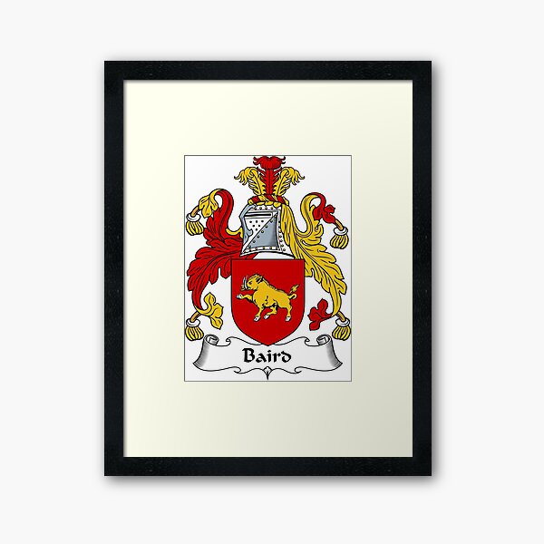 "Baird Coat of Arms / Baird Family Crest" Framed Art Print for Sale by ...