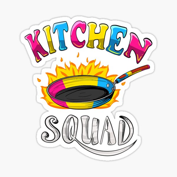 "Cool Kitchen Squad Pansexual Color Pan Cuisine" Sticker by dwellstore ...