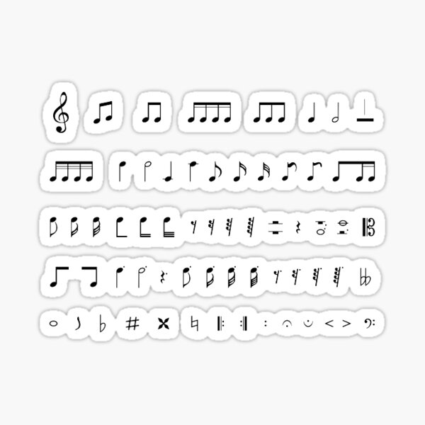 "Music Notes Sticker Pack" Sticker for Sale by Tsouv34 | Redbubble