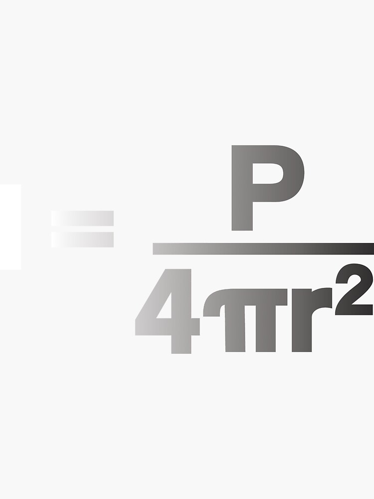 "Physics equation intensity" Sticker by DezDesign | Redbubble