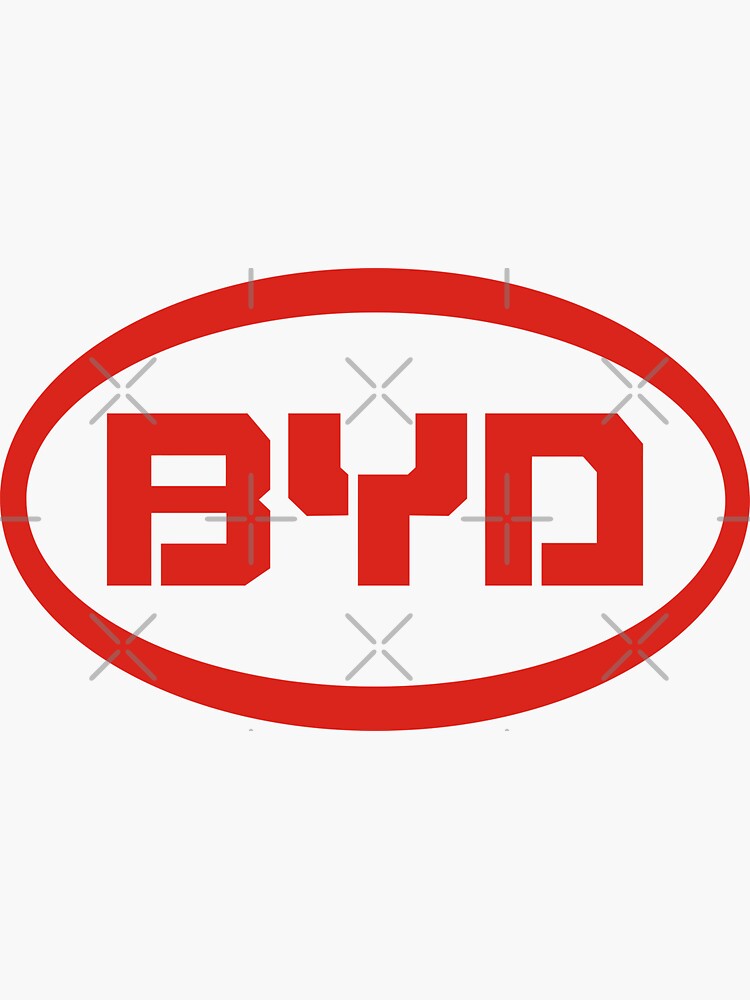 "Byd Electric Byd Electric Byd Electric Byd Electric Car" Sticker for ...