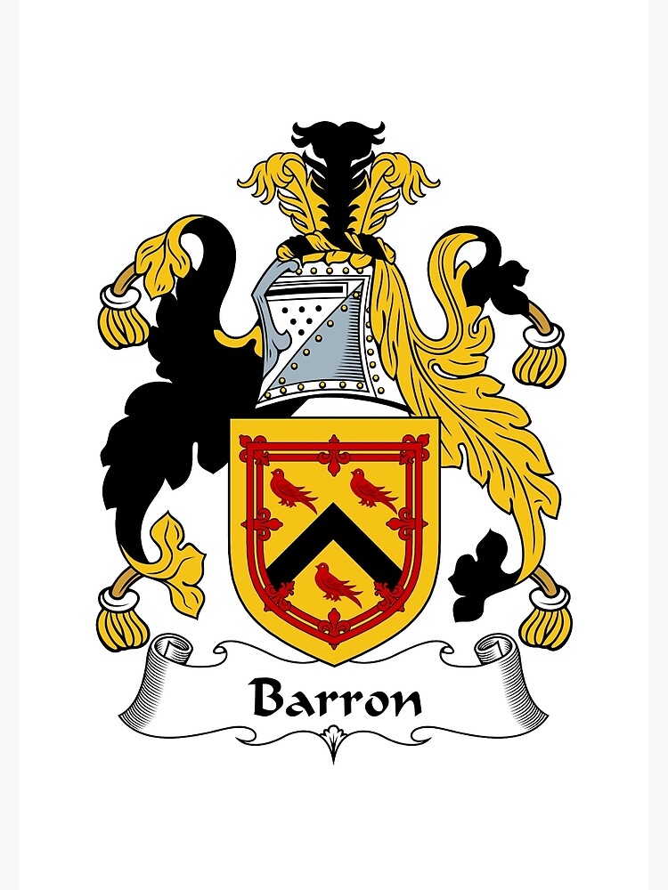 "Barron Coat of Arms / Barron Family Crest" Spiral Notebook for Sale by ...