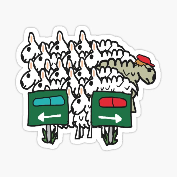 "Red Pill" Sticker by Mark-Ewbie | Redbubble