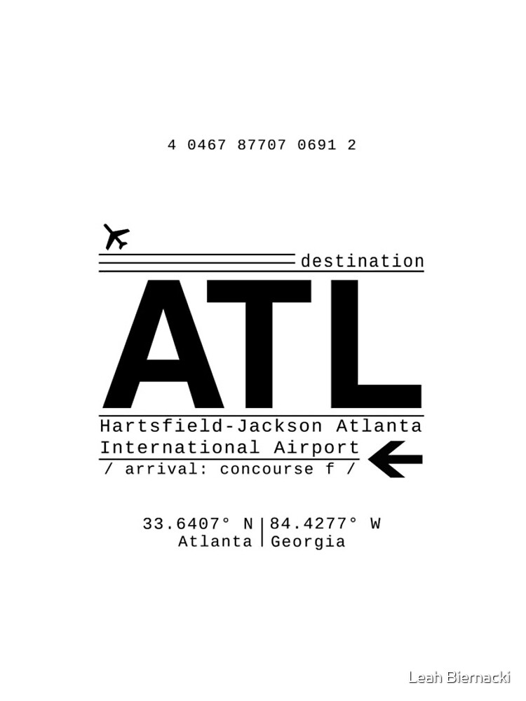 "ATL Atlanta International Airport Call Letters" iPhone Case for Sale ...