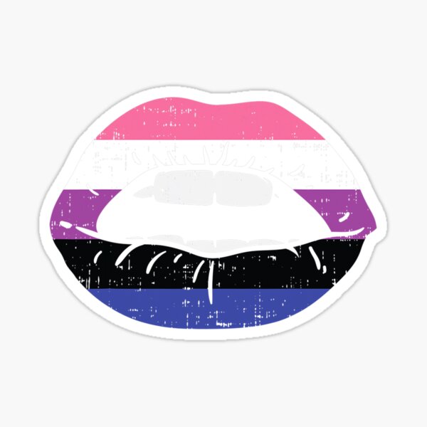 "Genderfluid Pride Lip Th Mouth Flag Non Binary Lgbtq" Sticker for Sale by shedfashion | Redbubble