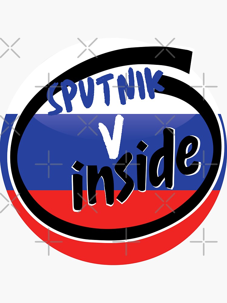 "COVID Sputnik V inside" Sticker for Sale by Cheerocki | Redbubble