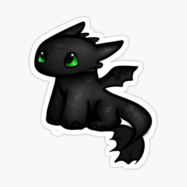 "Toothless Chibi" Sticker for Sale by Sopio | Redbubble