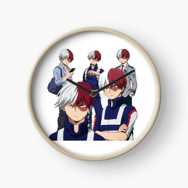 Todoroki Shoto Anime Mha Bnha My Hero Academia Manga Clocks | Redbubble
