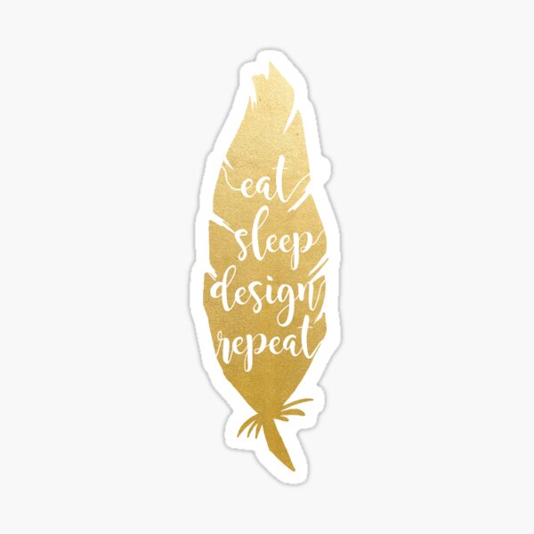 "Eat Sleep Design Repeat" Sticker for Sale by nataliejump | Redbubble
