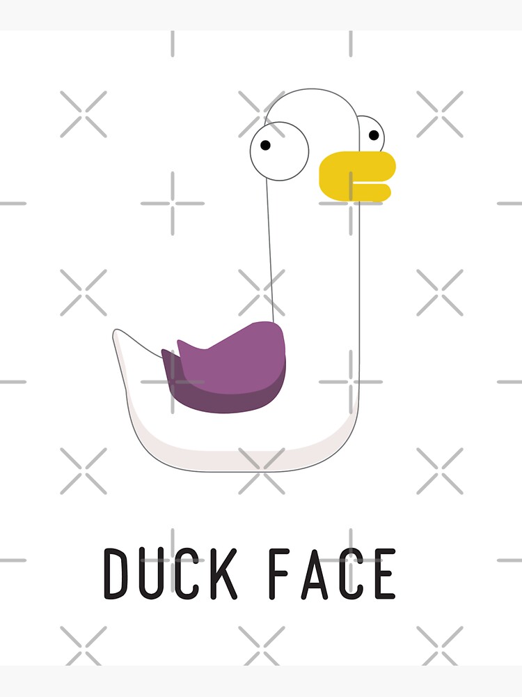 "Duckface " Sticker for Sale by tofusan | Redbubble