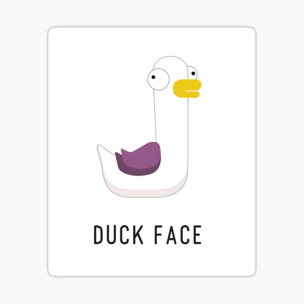"Duckface " Sticker for Sale by tofusan | Redbubble