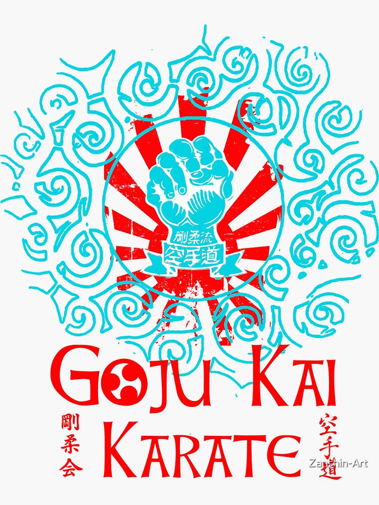 "Goju Kai Karate Blue Tribal Motif Art Design - Martial Arts Fashion ...