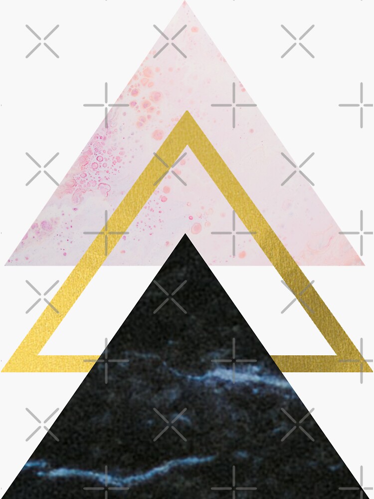 "aesthetic triangles on white" Sticker for Sale by SpongyDesings ...