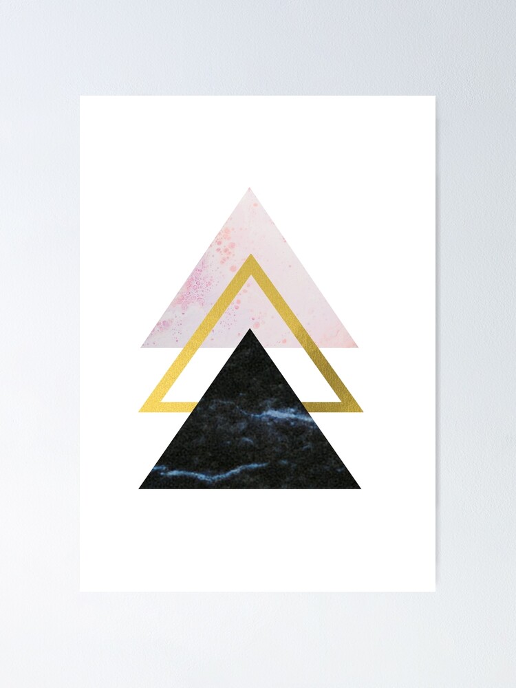 "aesthetic triangles on white" Poster by SpongyDesings | Redbubble
