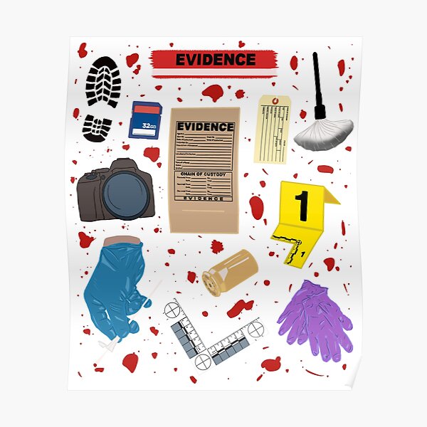 "Crime Scene Essentials" Poster by BeforeTheCrypt | Redbubble