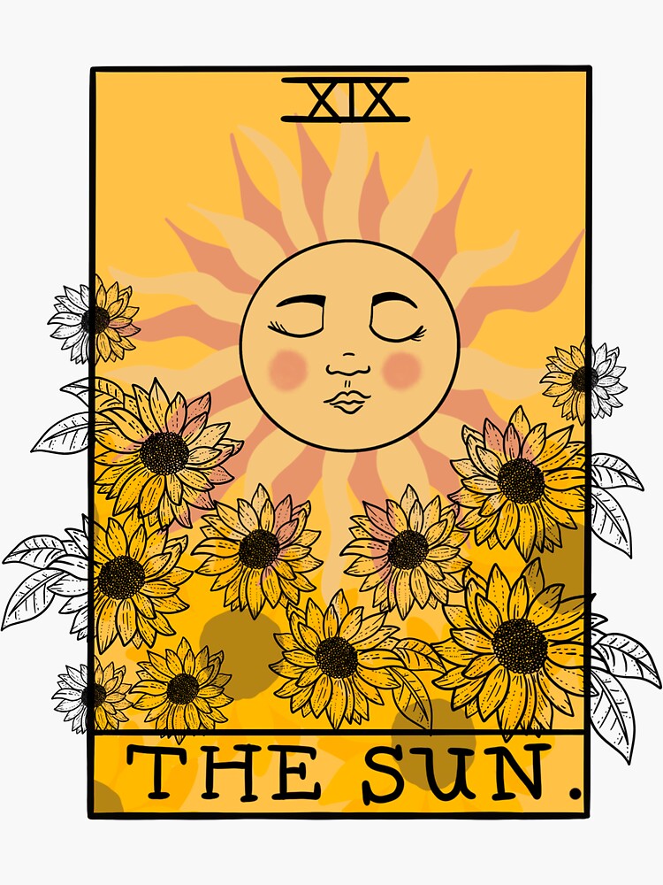 "Small tarot card design The Sun" Sticker for Sale by iconicus-design ...