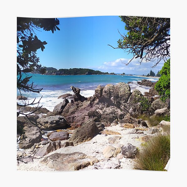 "A Dragon Rock to protect Mauao - Mount Maunganui - New Zealand" Poster ...