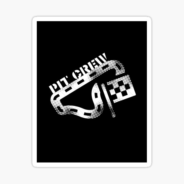 "PIT CREW" Sticker for Sale by XXDesign | Redbubble