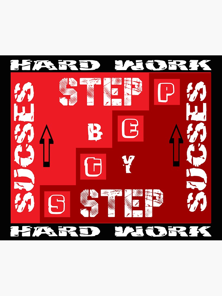 "Step by step" Sticker for Sale by Yahya-Design | Redbubble