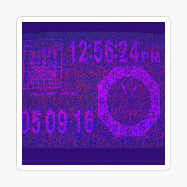 "GLITCH AESTHETIC " Sticker for Sale by wingedtrumpet | Redbubble