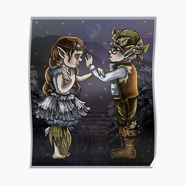 "Fairytale characters, romantic elves in love. " Poster for Sale by ...