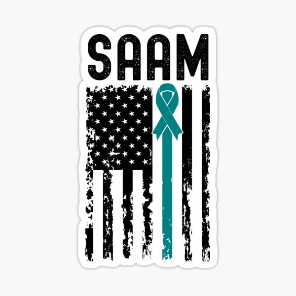 "SAAM Sexual Assault Awareness Month Ribbon" Sticker by Lifestyle1 ...