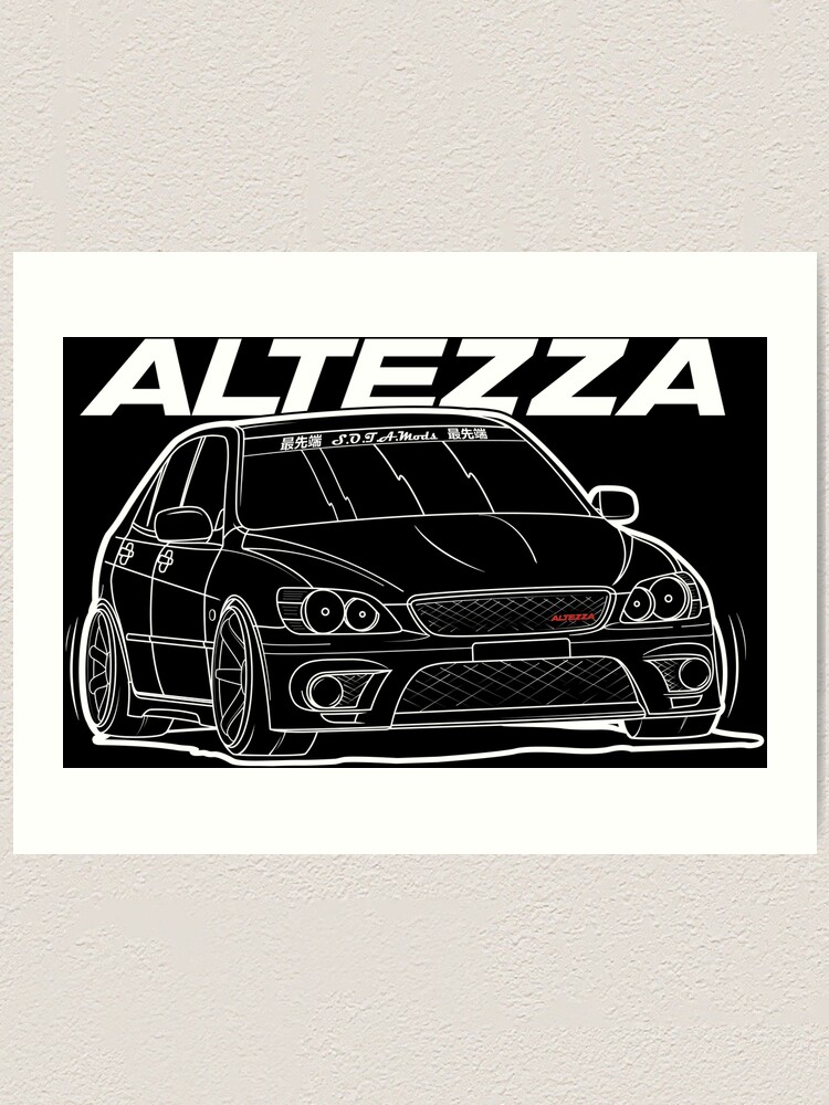 "Altezza RS200 Z-Edition Silhouette - Light Logo" Art Print by SOTA ...