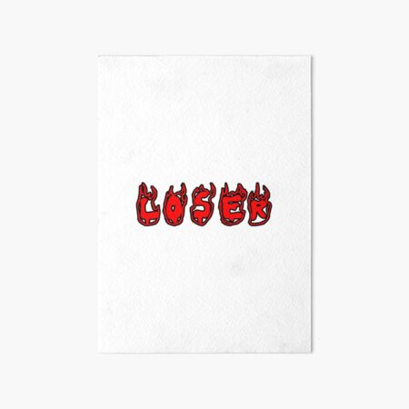 "Loser red flames black outline" Art Board Print for Sale by Captain ...