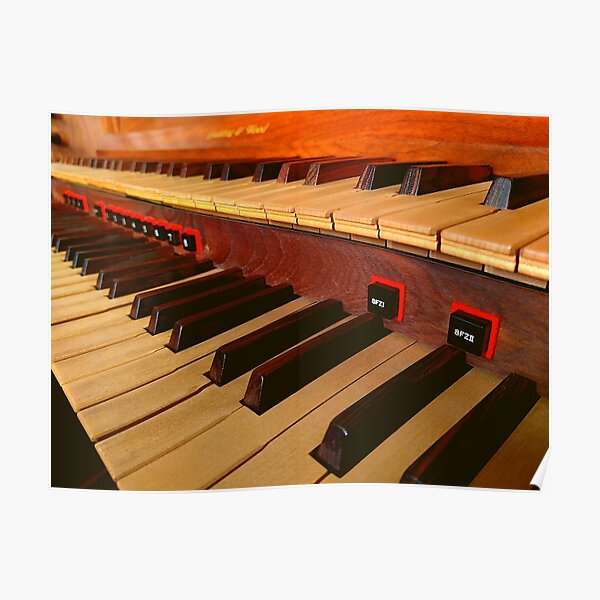 "Organ Keys On an Antique Pipe Organ" Poster for Sale by Mothe3rd ...