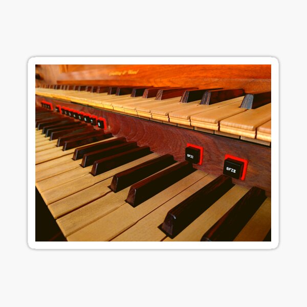"Organ Keys On an Antique Pipe Organ" Sticker for Sale by Mothe3rd ...