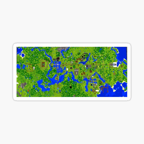 "DREAM SMP MAP" Sticker by moafiction | Redbubble