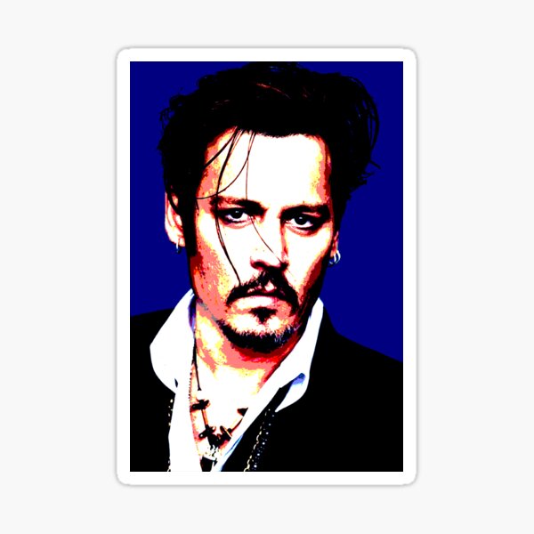 "JohnnyDepp" Sticker for Sale by paivihollander | Redbubble