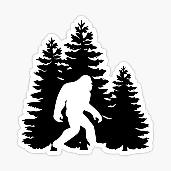 Bigfoot In Trees Stickers | Redbubble