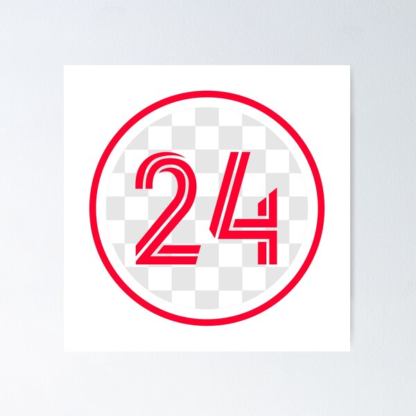 Red Number 24 Posters for Sale | Redbubble