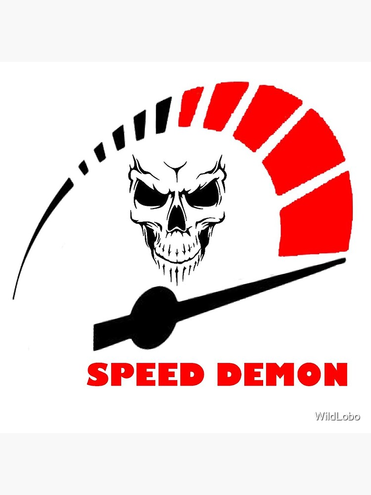 "Speed Demon " Sticker for Sale by WildLobo | Redbubble