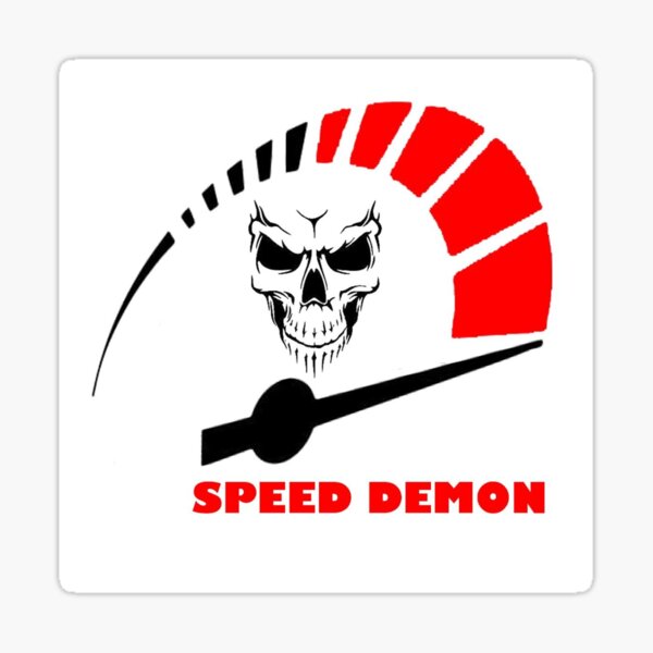 "Speed Demon " Sticker for Sale by WildLobo | Redbubble