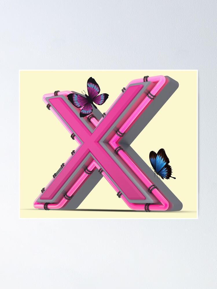 "X Cool and beautiful font" Poster by 123SIMPLE | Redbubble
