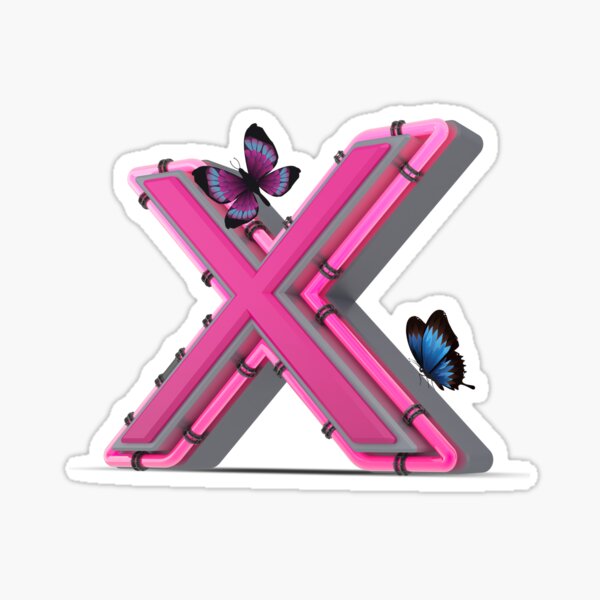 "X Cool and beautiful font" Sticker for Sale by 123SIMPLE | Redbubble