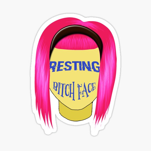 "Resting bitch face" Sticker by mensijazavcevic | Redbubble