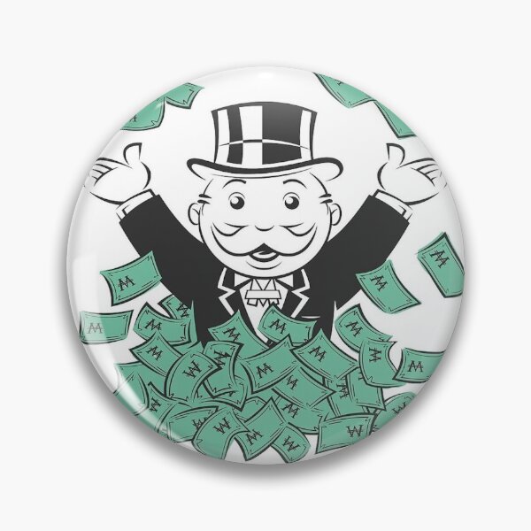 "MONOPOLY MAN MONEY" Pin for Sale by DleVerified | Redbubble