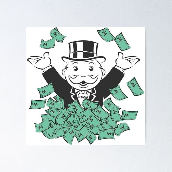 "MONOPOLY MAN MONEY" Poster for Sale by DleVerified | Redbubble