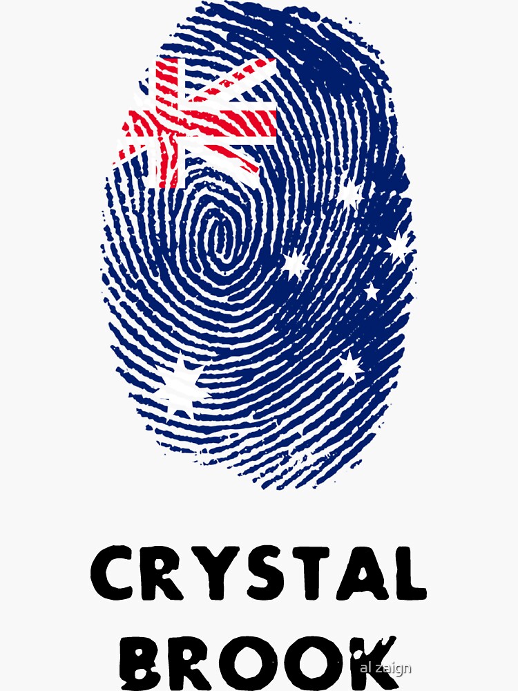 "Crystal Brook Australia Map Flag finger print " Sticker by saidzainoun ...