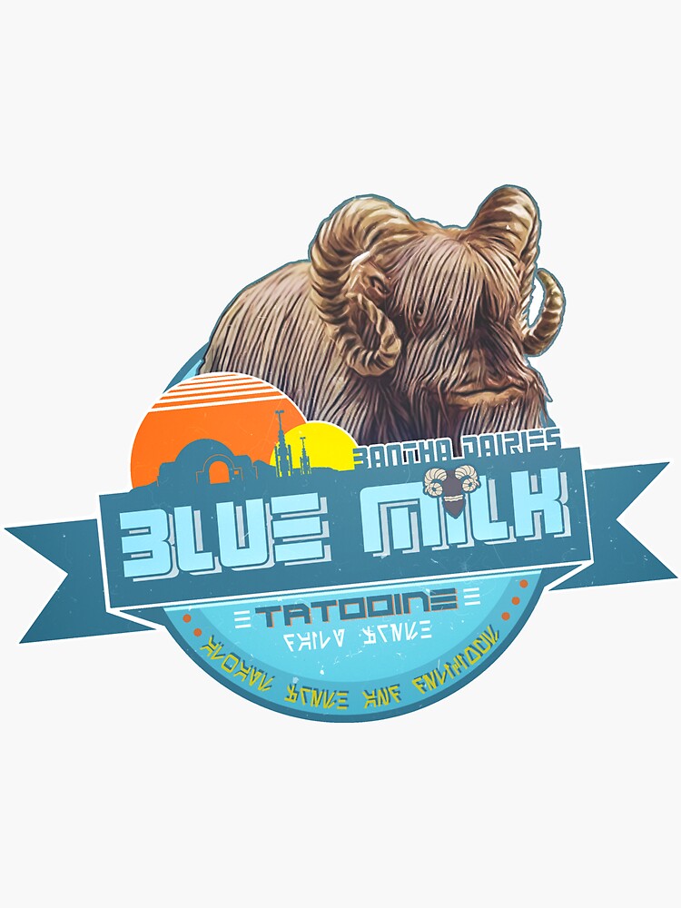 "Blue milk" Sticker by SciFiNerds | Redbubble