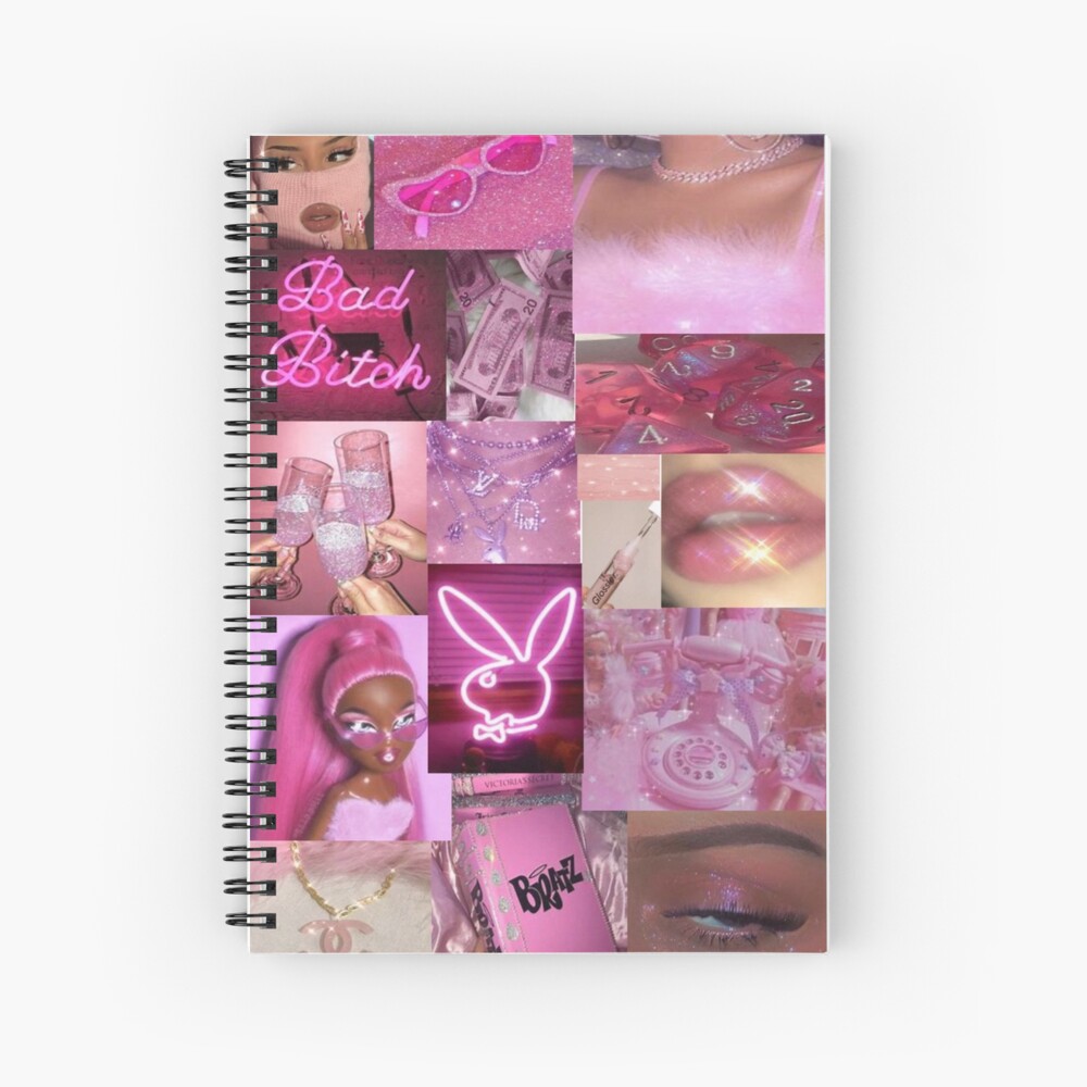 "Pink Baddie Aesthetic Art " Spiral Notebook for Sale by mya-joy ...