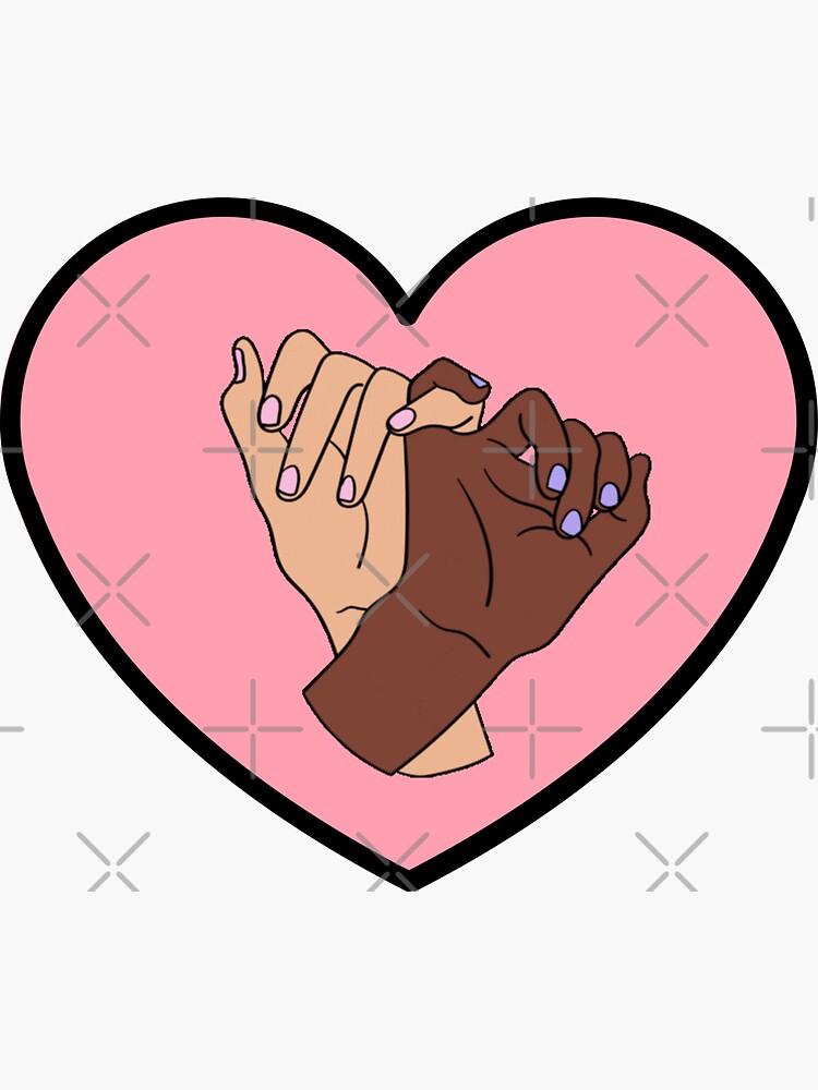"Together - couple pinky promise " Sticker for Sale by SkiniB | Redbubble