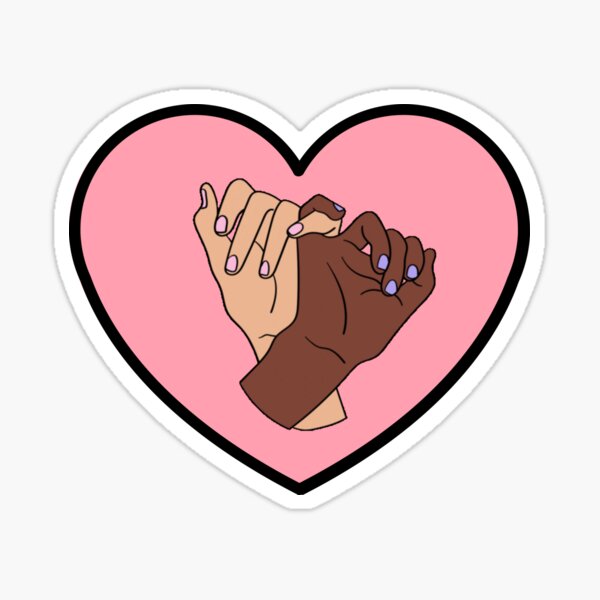 "Together - couple pinky promise " Sticker for Sale by SkiniB | Redbubble